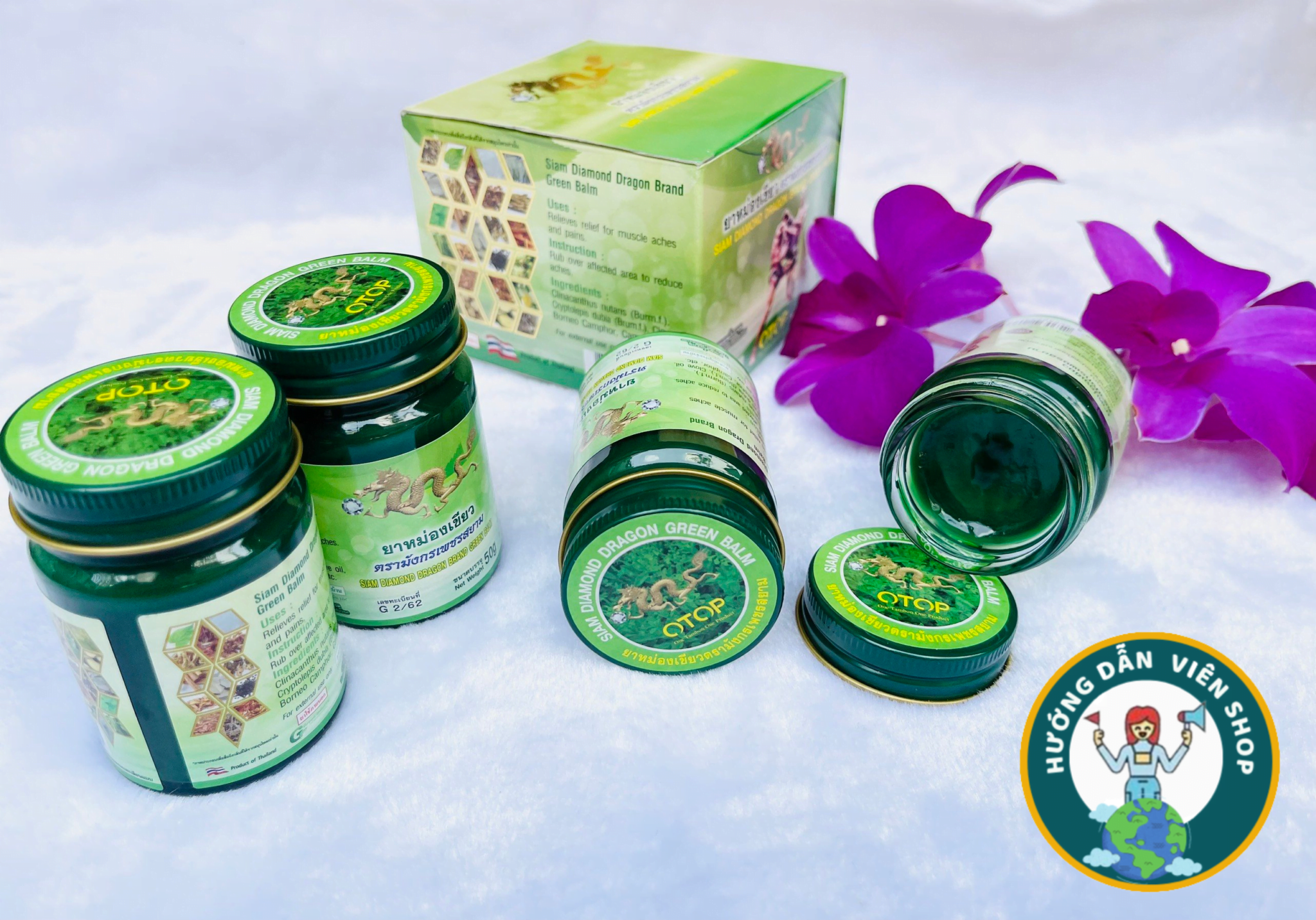 Siam Diamond Green Balm - Dầu Cù Là Rồng Xanh - Hướng Dẫn Viên Shop